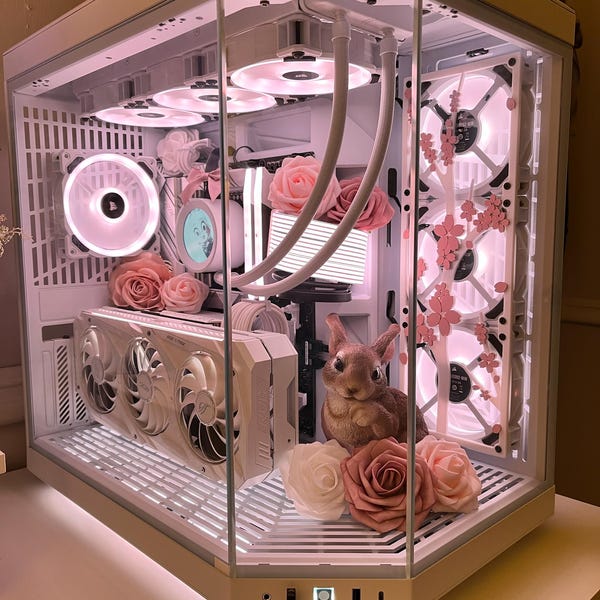 Sakura Cherry Blossom Branch Collection Tricolor Gaming Computer ...