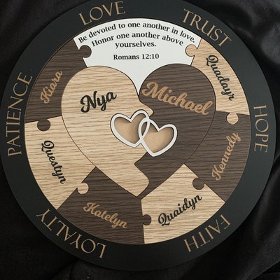 Blended Family Wedding Ceremony Idea Unity Puzzle - Etsy