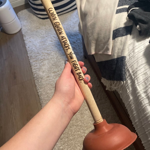 Custom Plunger / Bathroom Fun / Gag Gift / Wedding / Boss Gift / White ...