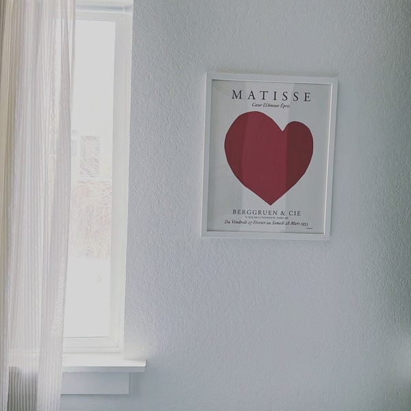 Henri Matisse, Love Gift, Matisse Red Heart, Friend Gift, Dreamy Decor ...