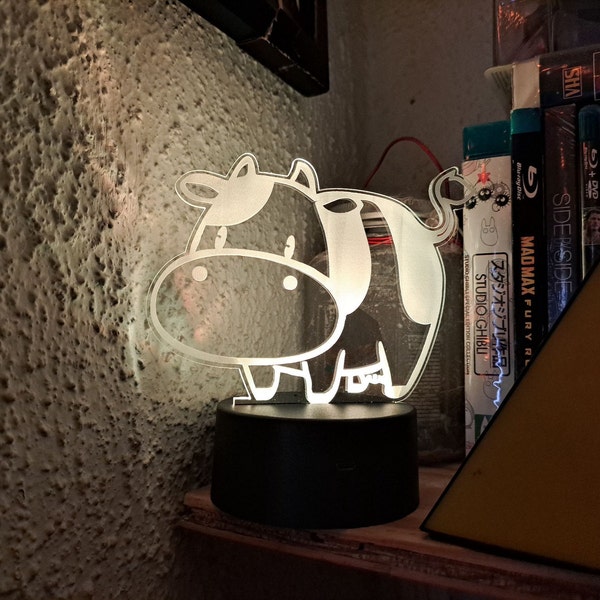 Farm Game Cow Lamp, Kawaii Harvest Lamp, Mini Cow Lamp - Etsy