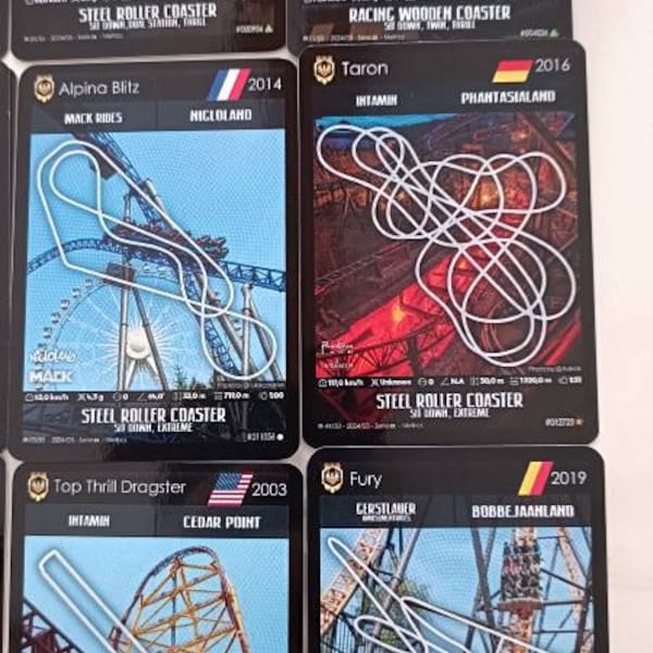 Taron - Phantasialand | Intamin: Rollercoaster Layout Popup Card - Etsy
