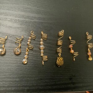 Loc Jewelry W/silver Metal Oval Beads Set of 3 Dread/braid Charms Locs ...