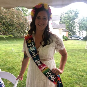Custom Sash Final Fiesta Bachelorette Sash Personalized Serape Sash ...