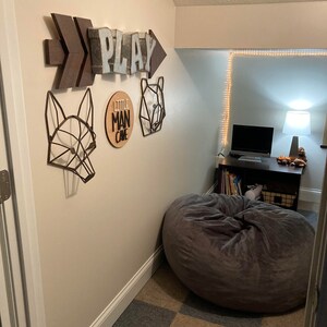 Little Man Cave Round 3D Wooden Sign Boys Room Decor Baby Shower Gift ...