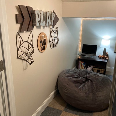 Little Man Cave Round 3D Wooden Sign Boys Room Decor Baby Shower Gift ...