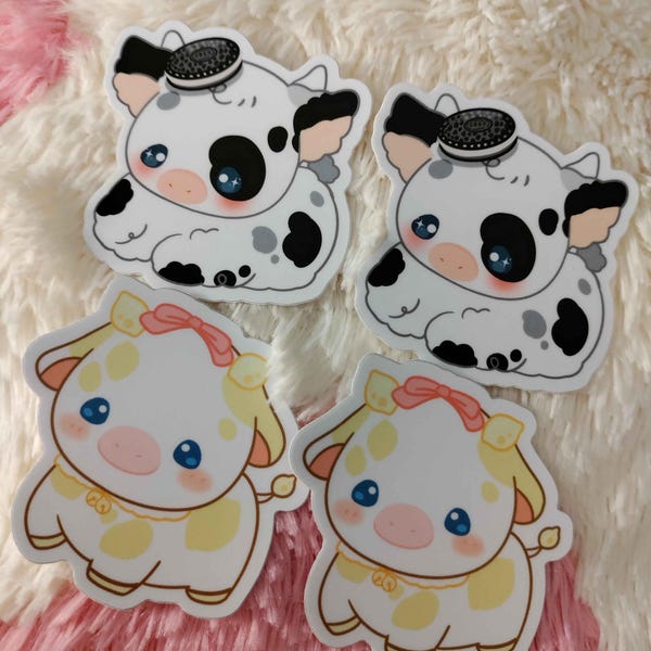 Fairy Cow Stickers, Magical Cow Sticker Bundle, Holographic Cow Laptop ...