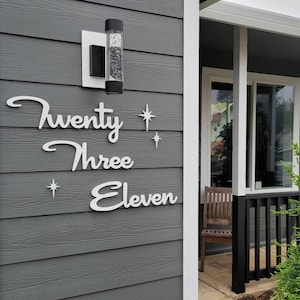 Mid Century Cursive House Numbers: Regular Size - Etsy UK