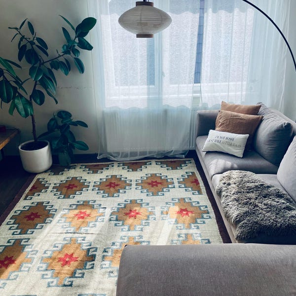 6x9,8x10ft White and Natural Hemp Jute Rungs-extra Large Jute Rugs Jute ...