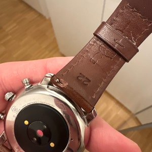 Handmade Copper Brown Italian Leather Watch Strap, Full Grain Leather ...