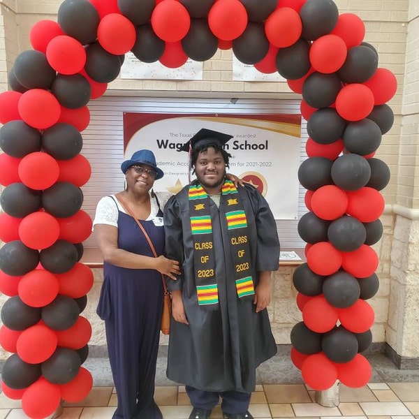 NAACP Authentic Handwoven Kente Cloth Graduation Stole Sash Kinte Stoll ...