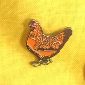 Chicken Pin, Backyard Chickens Enamel Pin, Urban Farmer, Americanas ...