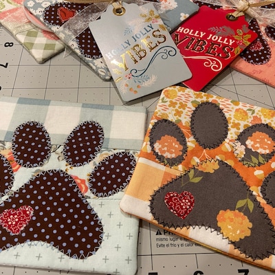 Dog Paw Coaster Mug Rug PDF Sewing Pattern - Etsy