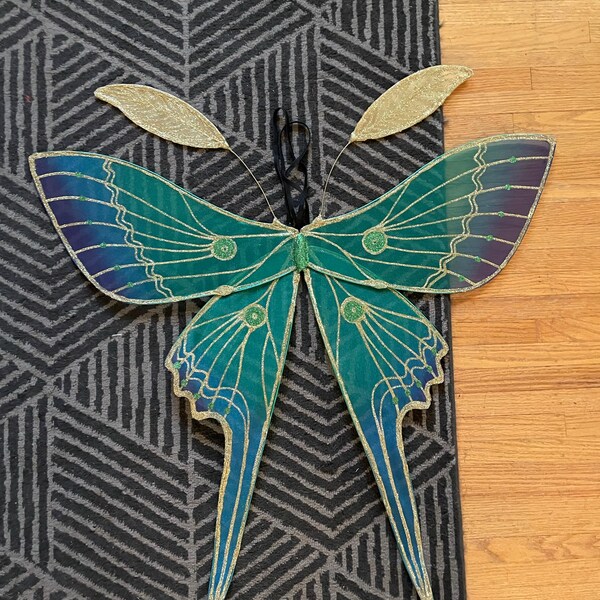 Luna Moon Moth Inspired Fairy Wings With Antennae: Adult Fairy Costume ...