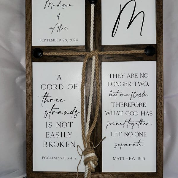 A Cord of Three Strands What God Joined Together Unity Ceremony Braided ...