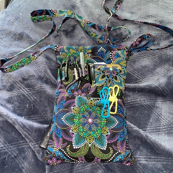 Batik Space Galaxy Patchwork Skirt W/ Elastic Waist, Large Pockets ...
