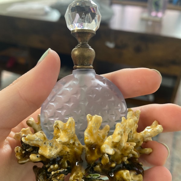 Vintage Cristiani Collezione Perfume Bottle With Crystals Glass Pewter ...