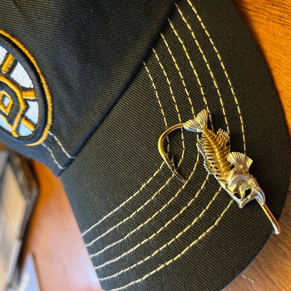 Bass Bone Fish Hookit© Fishing Hat Hook - Brim Clip - Hat Clip- Fishing ...