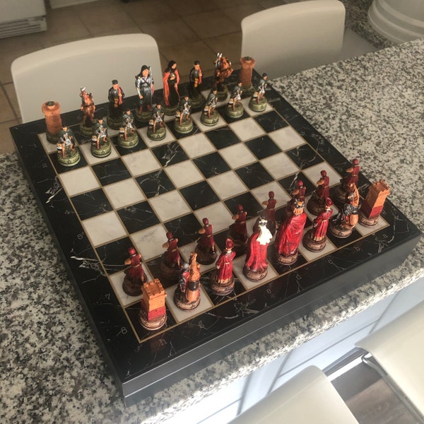 Knights Templar Chess Set Historical Game Chess Set Crusaders Chess ...