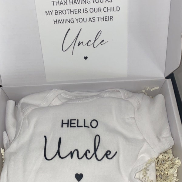 Uncle Pregnancy Announcement Gift Box / Uncle to Be Gift Box ...