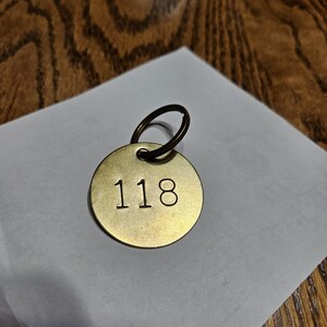 Custom Hand Punched Hotel Room Numbers Locker Numer Tag Industrial Tag ...