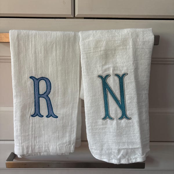 Fishtail Monogram 2 Color Embroidery Font, 5 Sizes 8 Formats + BX ...