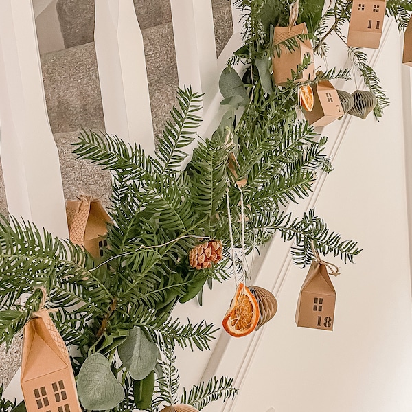 Advent Calendar Christmas Village House Kit, DIY Make Your Own - Etsy ...
