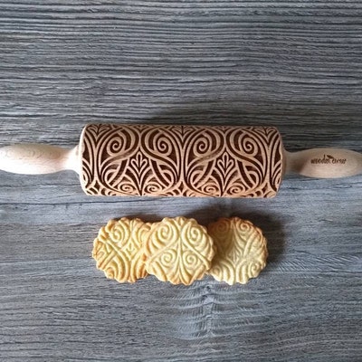 No. R236 ART DECO 2 Pattern, Rolling Pin, Engraved Rolling, Rolling Pin ...
