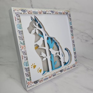 Blank Square Shadow Box Frame SVG for Layered Artwork Paper Art. 3d ...