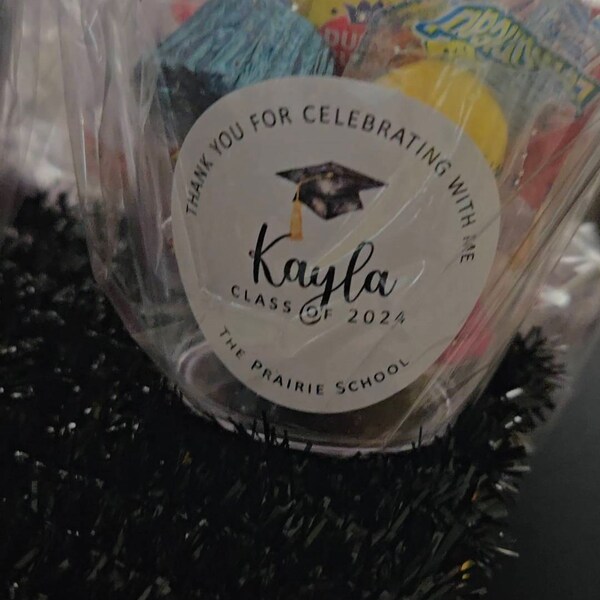 Graduation Party Favor Labels, Graduation Party Favor Stickers, Custom ...