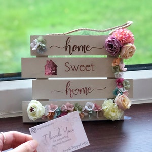 Personalised 3d Floral Room Sign, Wooden Room Sign, Personalised Name ...