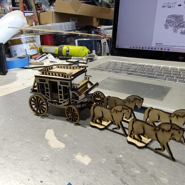 Laser Files for Cutting Wild West Barn SVG 3D Ranch Dxf LBRN Ai Scaled ...