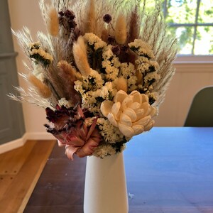 Bridal Bouquet Pampas Gras Boho Wedding Bouquet Bridesmaid | Etsy