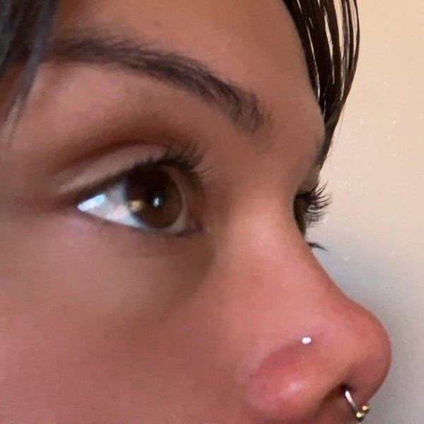 20G Double Spikes Nose Hoop Spiked Nose Ring Nostril Hoop Ring 20 Gauge ...