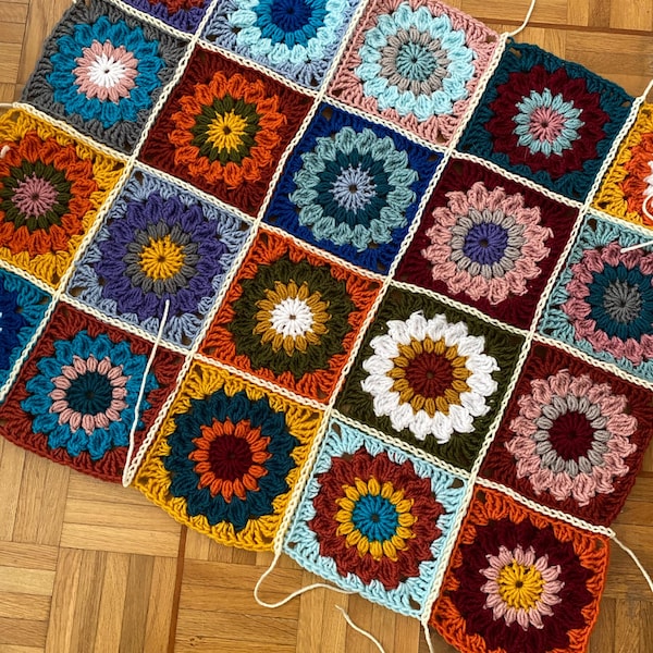 Clover Granny Square Blanket Pattern Crochet Pattern Modern Granny ...