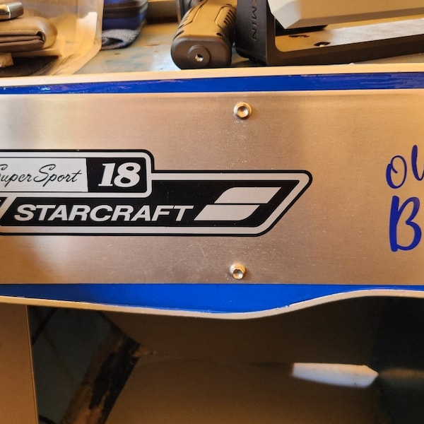 Evinrude Vintage Outboard Motor 9.9 HP Decal Kit Blue and Red + Free ...