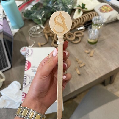 50 Custom Monogram Wood Engraved Stir Sticks, Minimalist Coffee ...