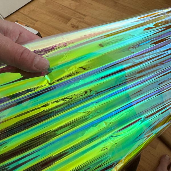 Transparent Rainbow Film PVC Laser Illusion Film Paper DIY Luggage ...