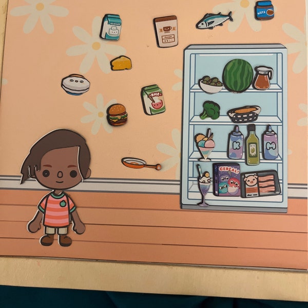 Toca Paper Doll House Ready for Print | Toca Boca Kitchen & Dining Set ...