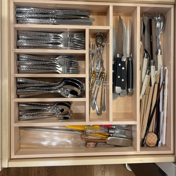 Custom Kitchen Drawer Organizer for Utensils Organizer for Silverware ...