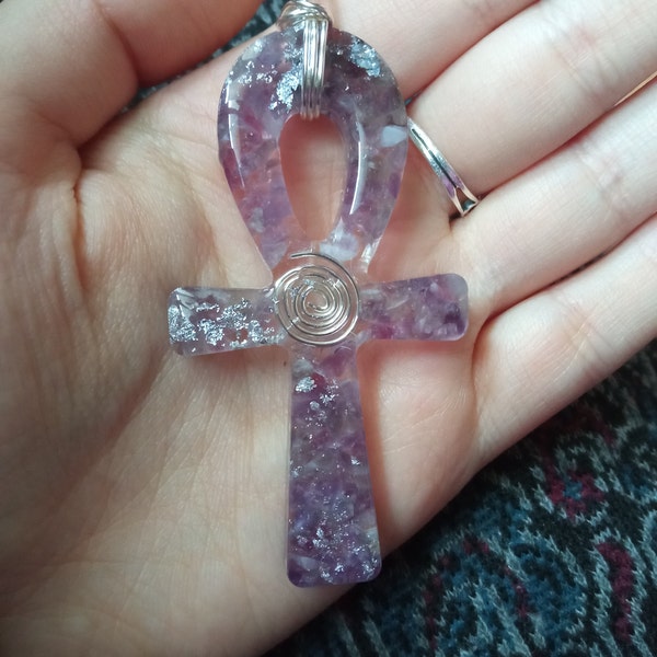 Amethyst Ankh Pendant - Etsy