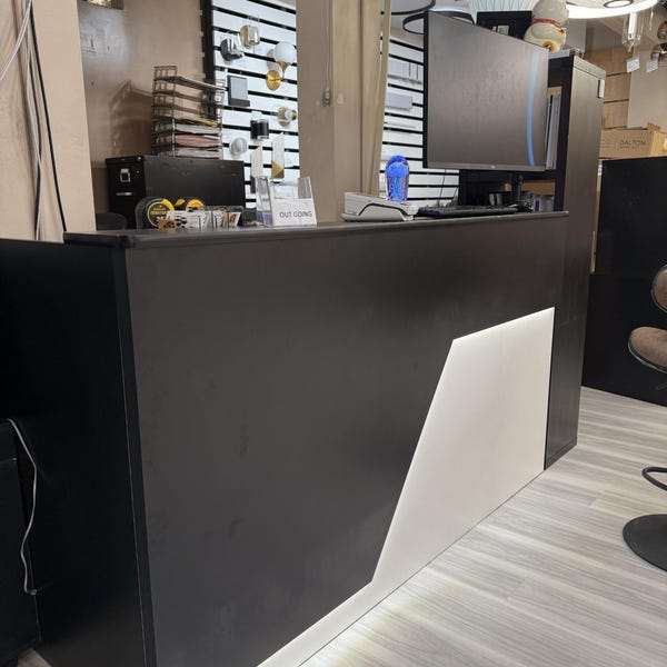 White L Shape Memphis Reception Desk - Etsy