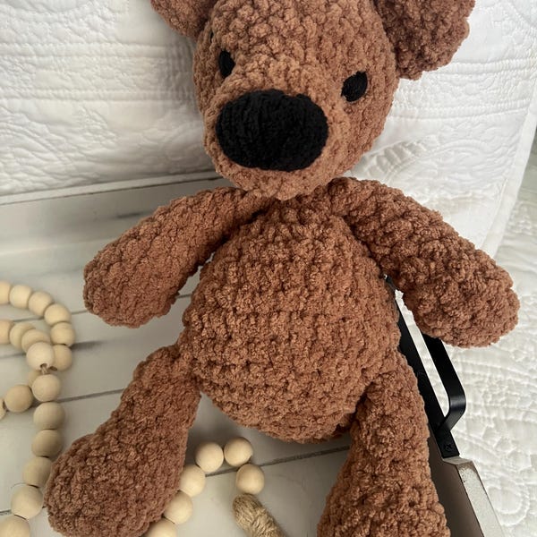 Jr. Bear the Bear Plushie Pattern - No Sew Pattern, Bear Pattern, Teddy ...