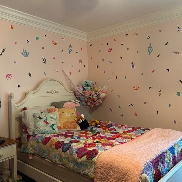 Abstract Pattern Wall Decals Abstract Wall Decor, Modern Wall Art, Wall ...