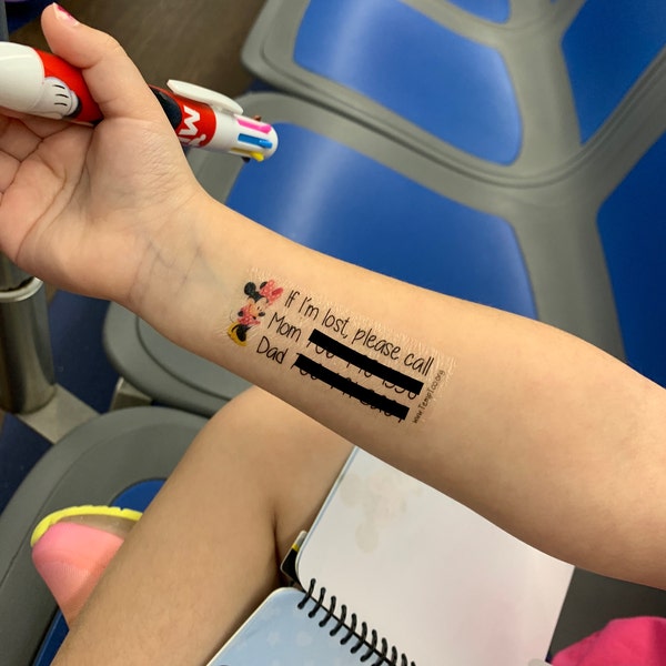 Temptoo the Child Safety Tattoos Safety ID Tattoos Temporary Tattoos ...