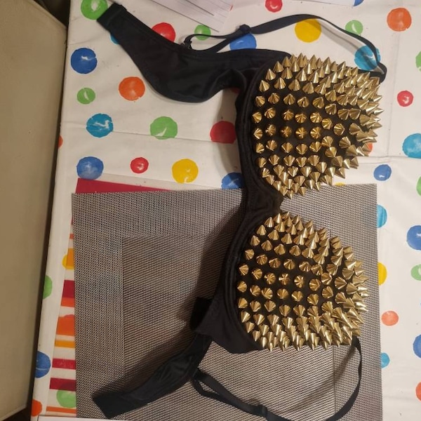 Silver Studded Spike Bra Goth Rave Armor Burning Man Festival Outfit ...
