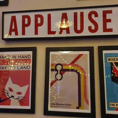 Applause Framed Metal Print Applause Frame Retro Metal - Etsy UK