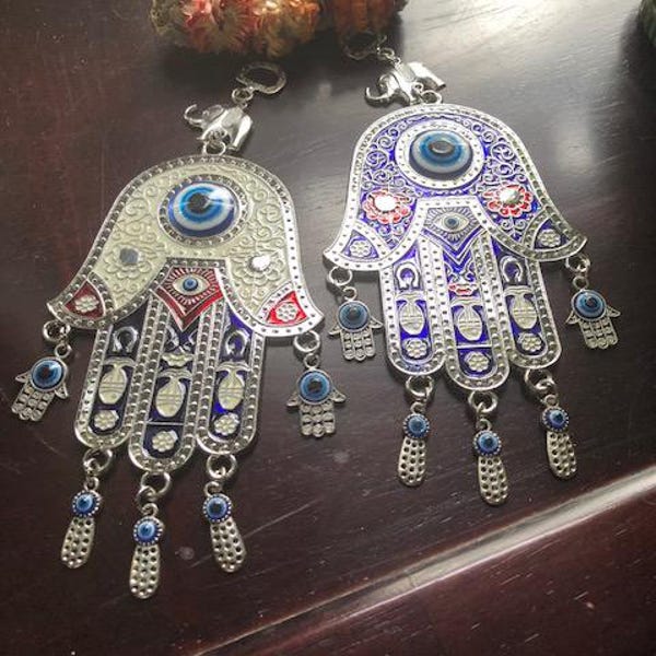 Hamsa Hand Wall Decor, Hand of Fatima,boho Hamsa and Evil Eye Wall ...