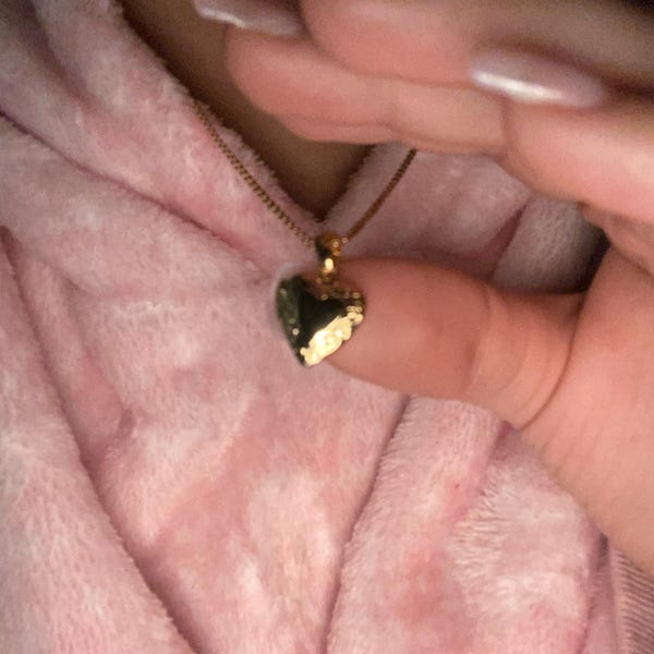 18k Gold Plated Heart Locket - Dainty Heart Locket With Photos - Locket ...