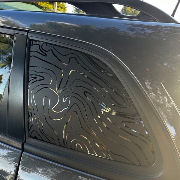 Fits 2014-2022 Jeep Cherokee Topographical Window Vinyl Decal 2014 2015 ...